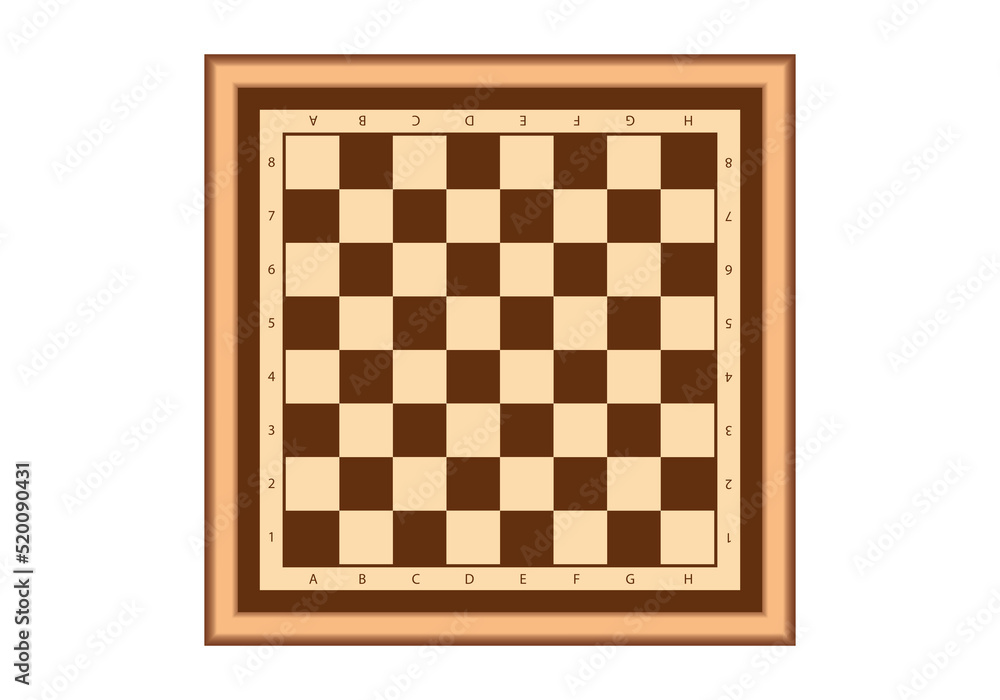 Tablero de ajedrez en marrón y beis o beige con números y letras ...