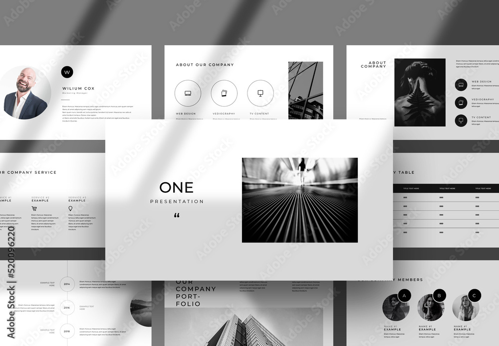 Minimal Presentation Layout Stock Template | Adobe Stock