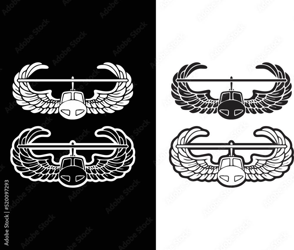 Army Air Assault Badge SVG Vector Cut File | any changes possible Stock ...