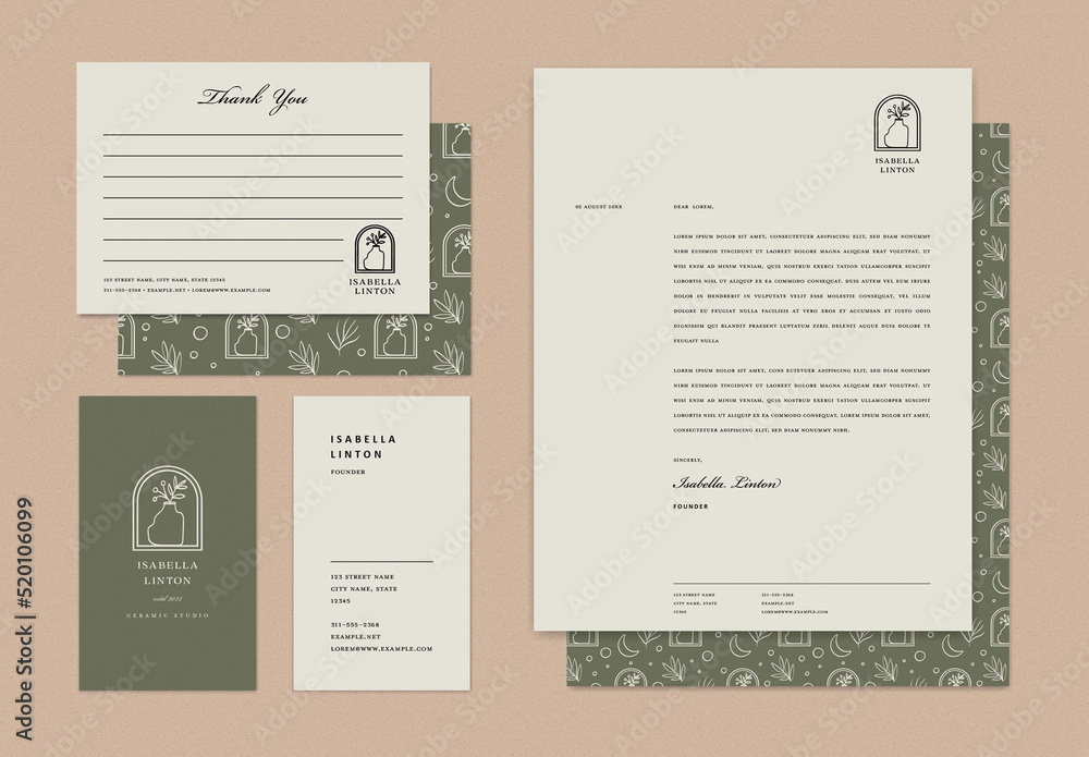 Business Stationary Layout Design Set Stock Template | Adobe Stock