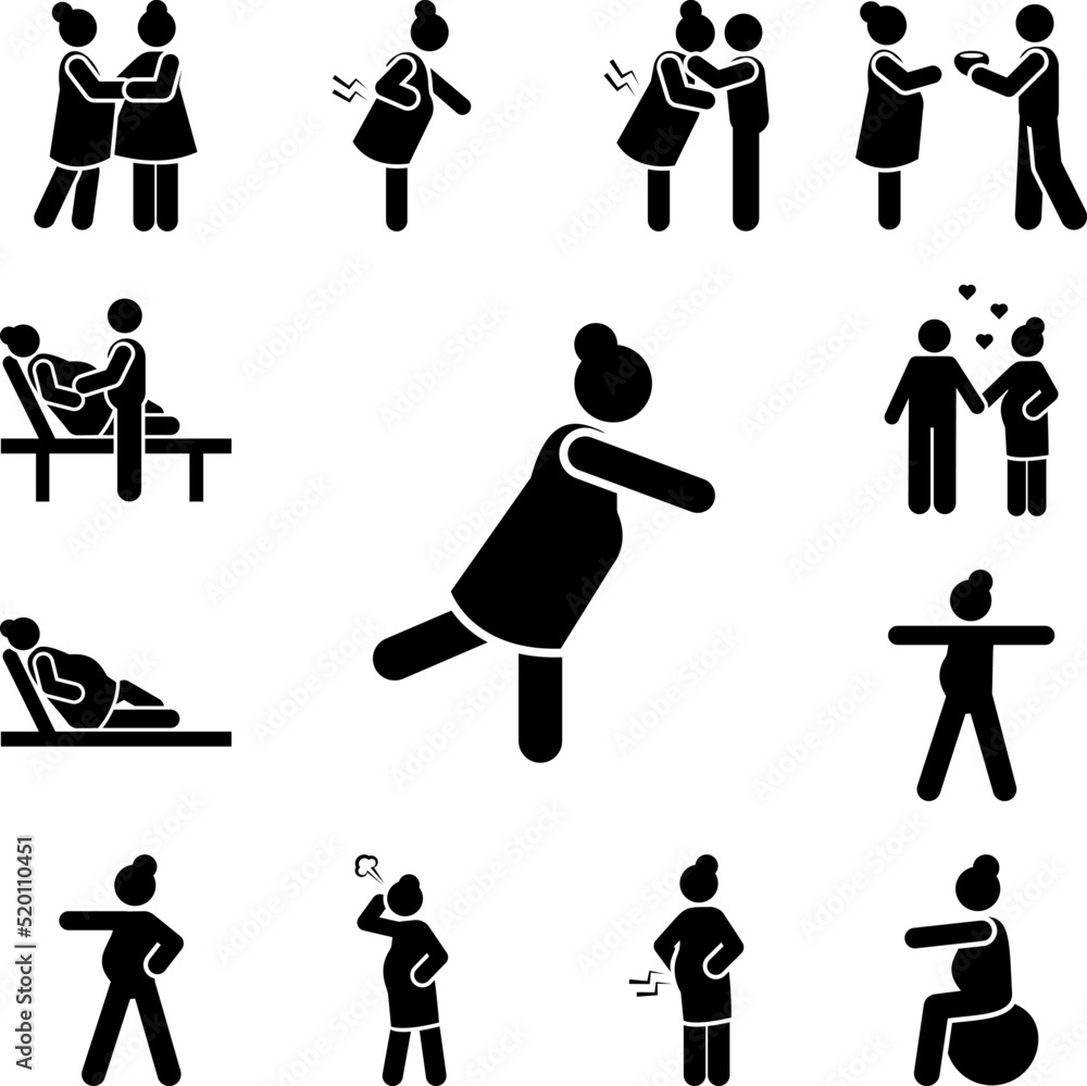 Mother, exercise, practice icon in a collection with other items Stock ...