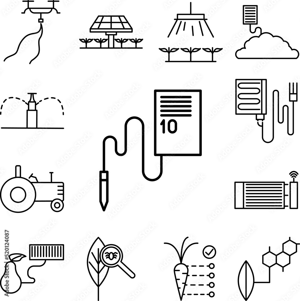 smart farm, sensor icon in a collection with other items Stock Vector ...