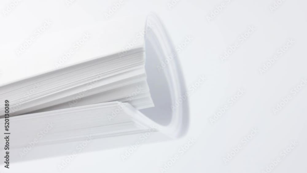 White sheets of paper.Stationery paper. Folded packing sheets.Office ...