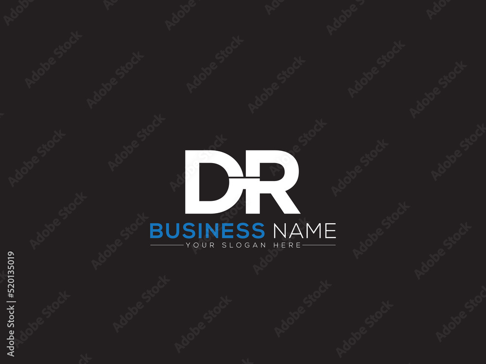 Simple DR Logo Letter Vector Icon, Letter Dr d r Logo Image Design with ...
