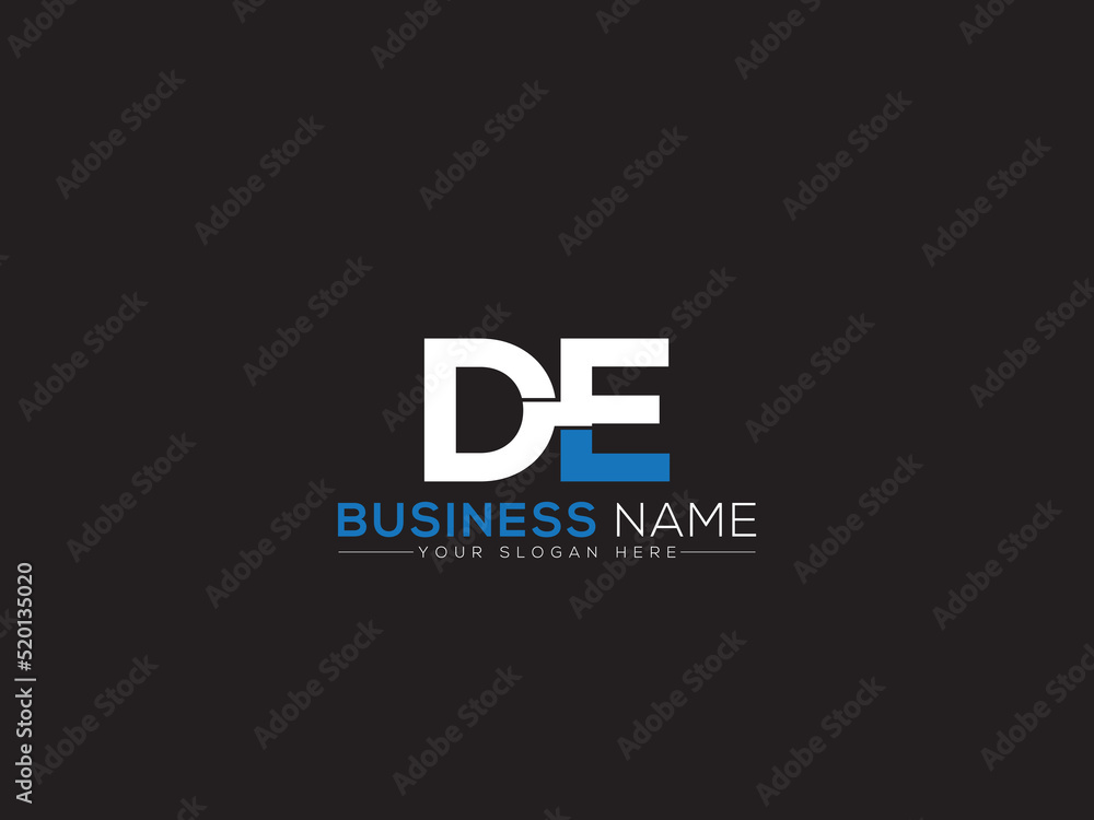 Simple DE Logo Letter Vector Icon, Letter De d e Logo Image Design with ...
