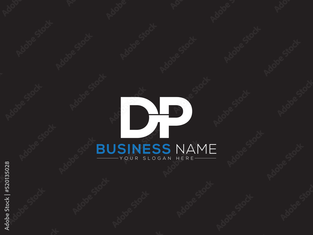 Simple DP Logo Letter Vector Icon, Letter Dp d p Logo Image Design with ...