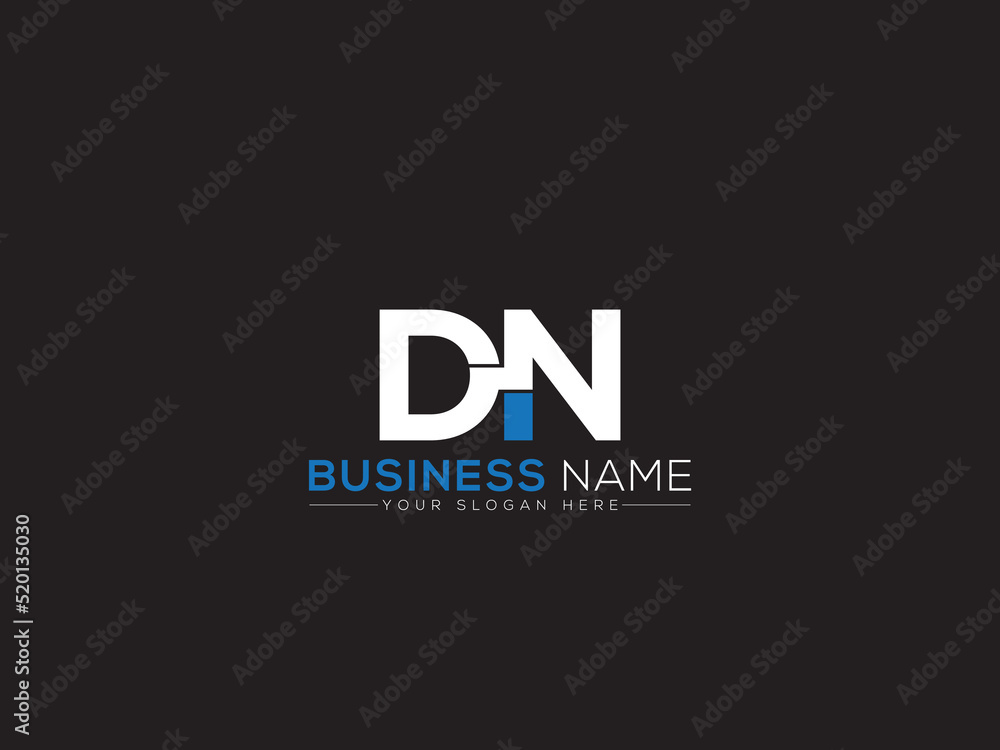 Simple DN Logo Letter Vector Icon, Letter Dn d n Logo Image Design with ...