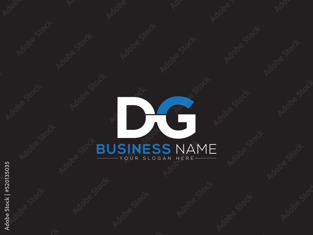 Simple DG Logo Letter Vector Icon, Letter Dg d g Logo Image Design with ...