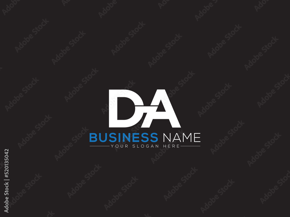 Vecteur Stock Simple DA Logo Letter Vector Icon, Letter Da d a Logo ...