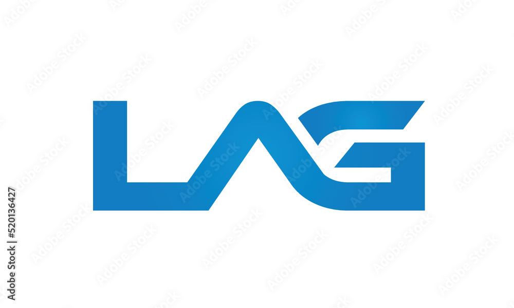 initial LAG creative modern lettermark logo design, linked typography ...
