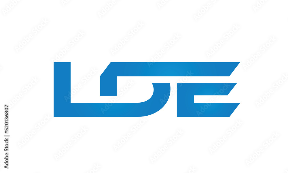 initial LDE creative modern lettermark logo design, linked typography monogram icon vector ...
