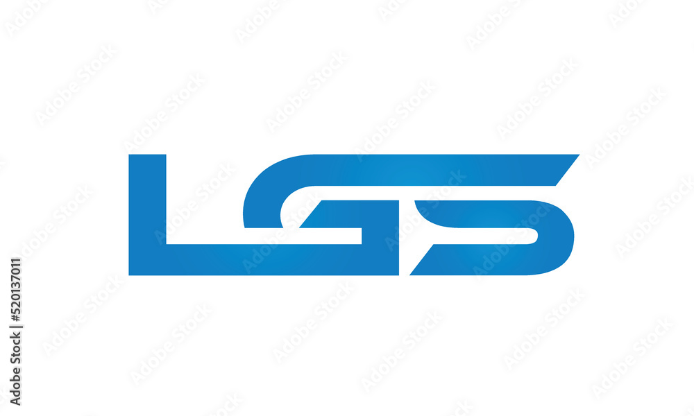 Connected LGS Letters logo Design Linked Chain logo Concept Stock Vector | Adobe Stock