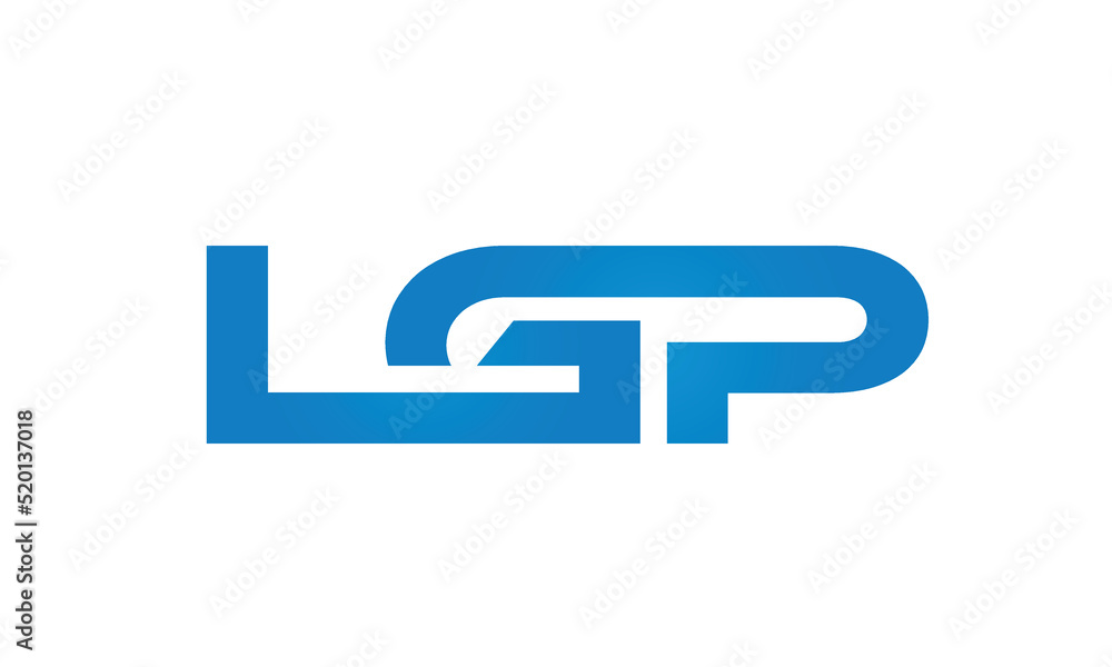 Connected LGP Letters logo Design Linked Chain logo Concept Stock ...