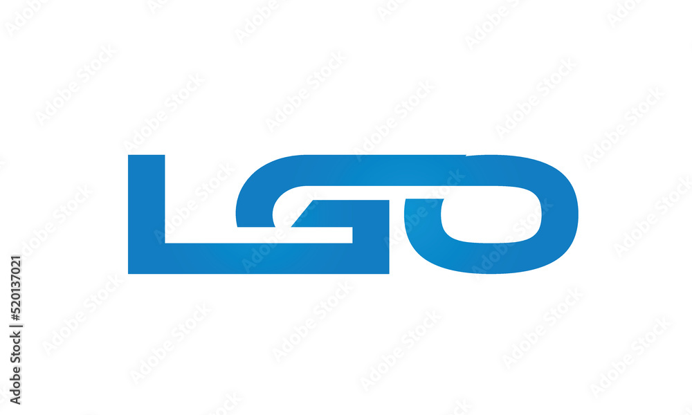 Connected LGO Letters logo Design Linked Chain logo Concept Stock ...