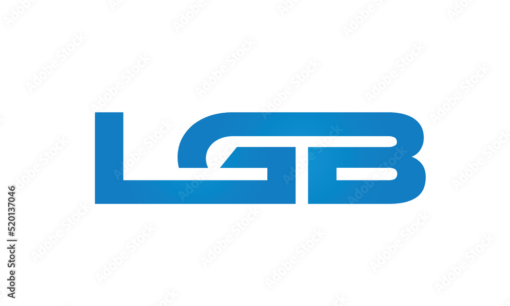 Connected LGB Letters logo Design Linked Chain logo Concept Stock ...