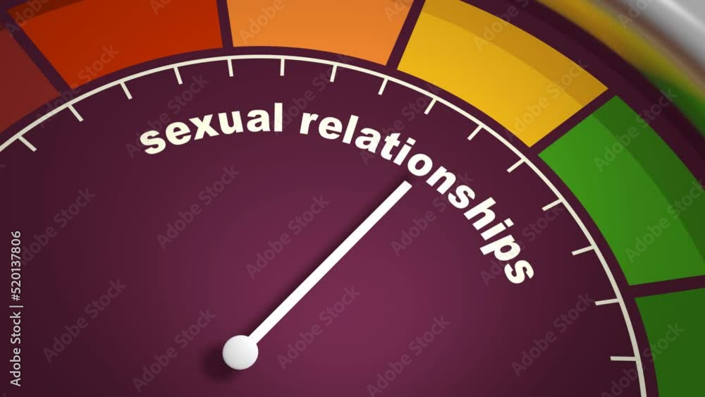 Sexual relationships meter scale with arrow. The libido level measuring ...