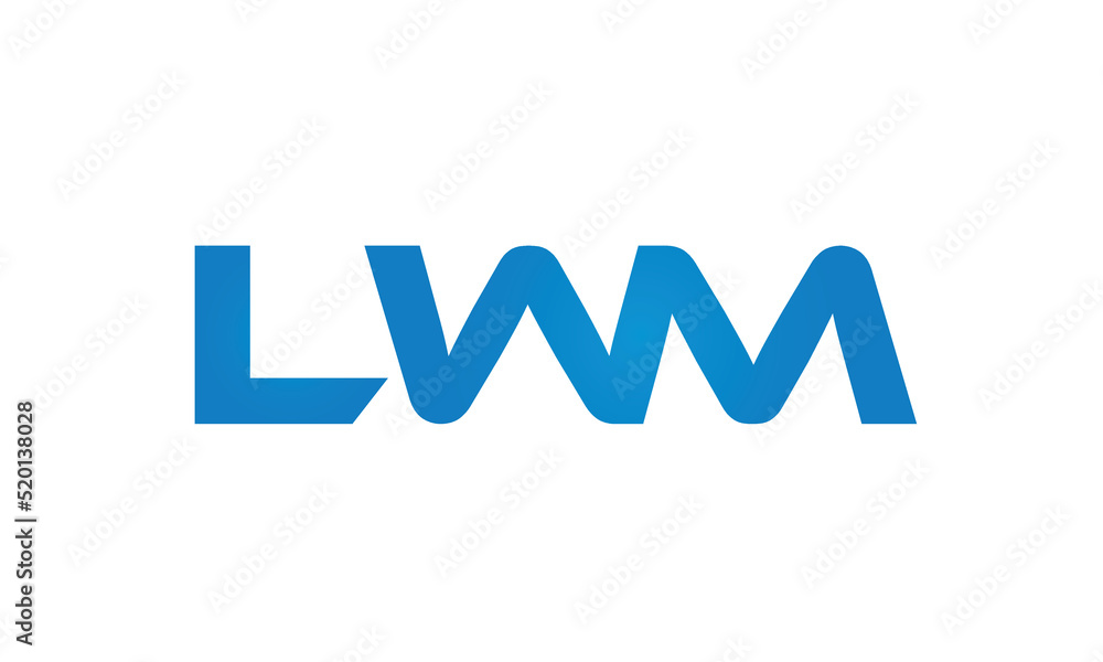 Connected LWM Letters logo Design Linked Chain logo Concept Stock ...