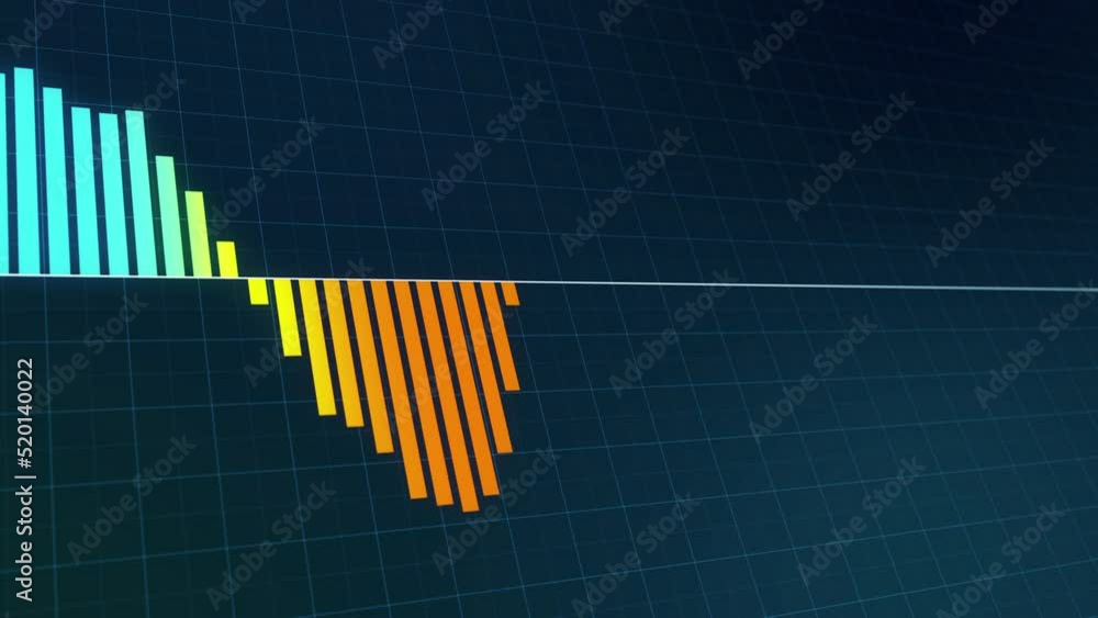 Stockvideon Business fluctuation chart increase and decrease ...