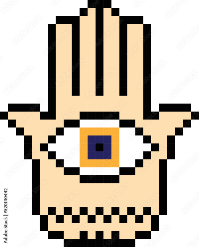 evil eye pixel art vector illustration. evil eye image. Stock Vector ...