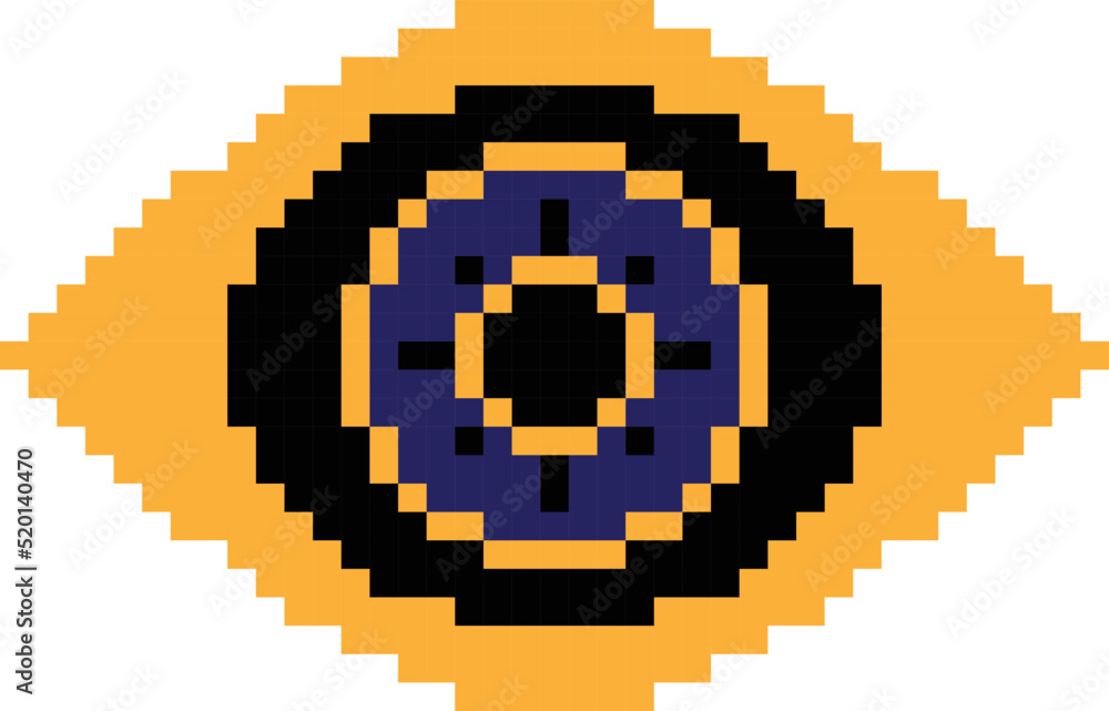evil eye pixel art vector illustration. evil eye image. Stock Vector ...