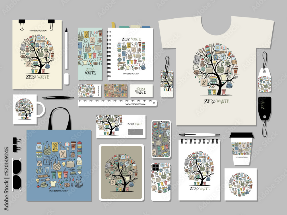 Zero waste. Concept art for your business. Creative ideas for cards ...