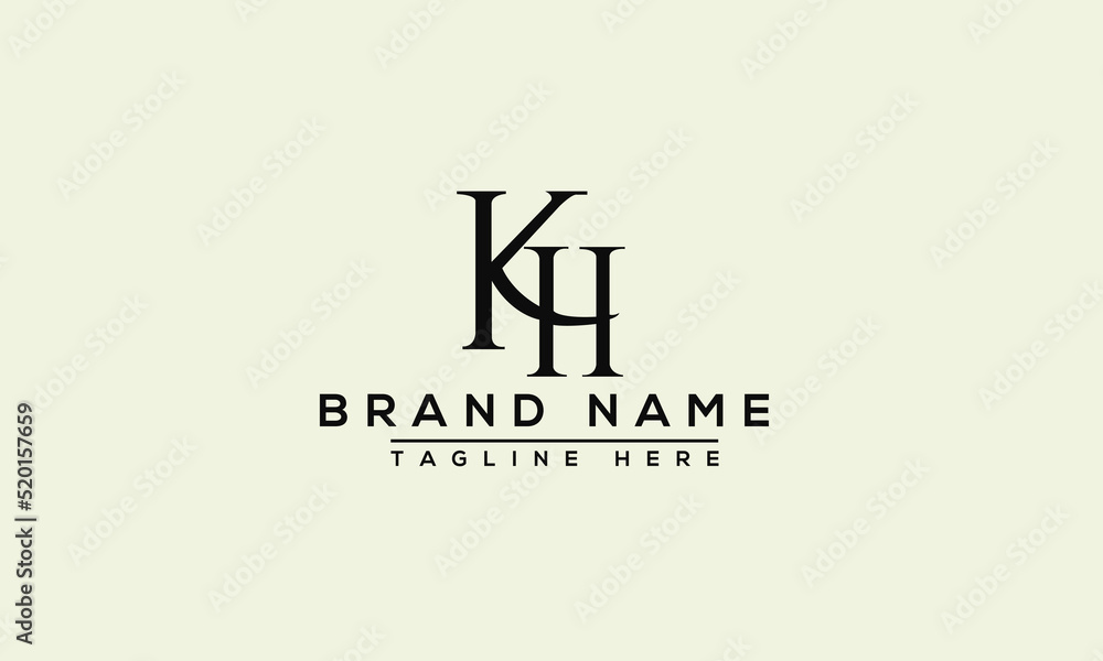 Logo design letter KH . Elegant modern. Vector template. Stock Vector ...