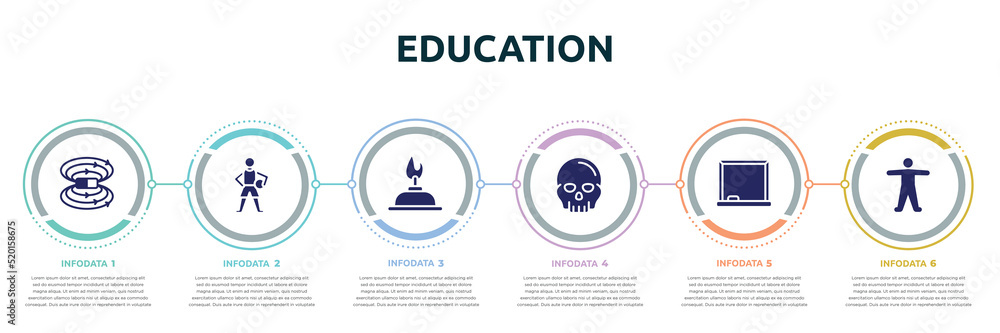 education concept infographic design template. included magnetic field ...