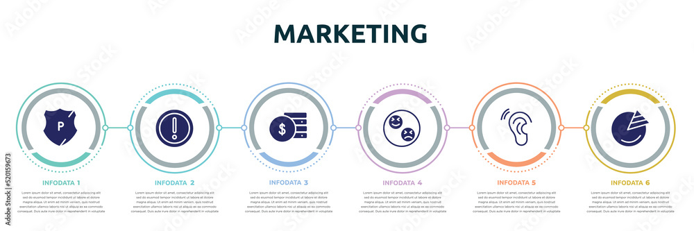 marketing concept infographic design template. included police shield ...