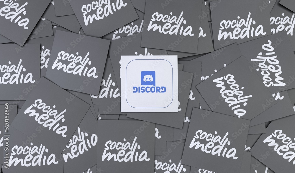 discord, social media 3d Logo Visual Scene Stock Photo | Adobe Stock