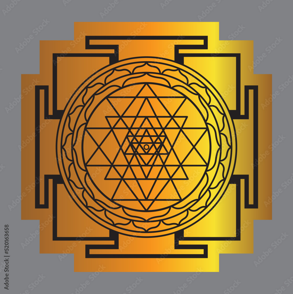 Sri Yantra vector, this is the most powerful of all yantras was created ...