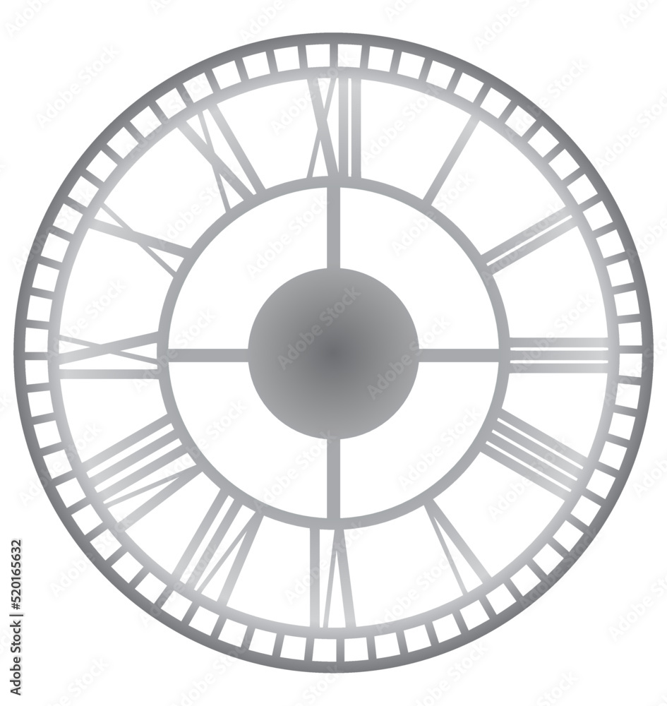 Roman Metal wall clock design vector Stock Vector | Adobe Stock