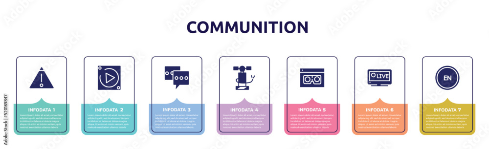 Vettoriale Stock communition concept infographic design template ...