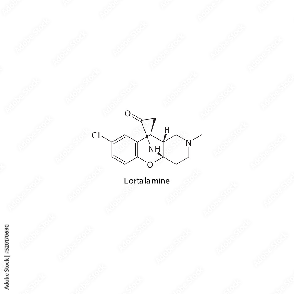 Lortalamine molecule flat skeletal structure, Selective NRI - Selective ...