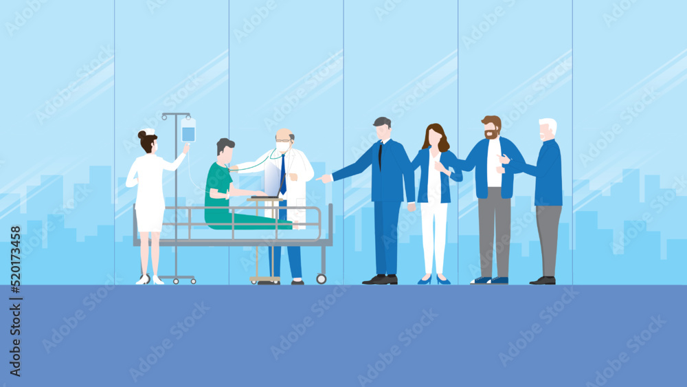 Workaholic, work hard, overwork and deadline concept. Client and boss ...