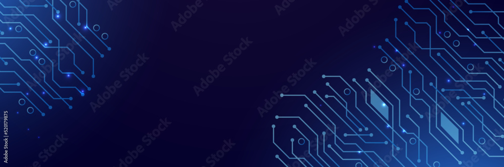 Wide Abstract modern futuristic, technology background. Hi tech digital ...