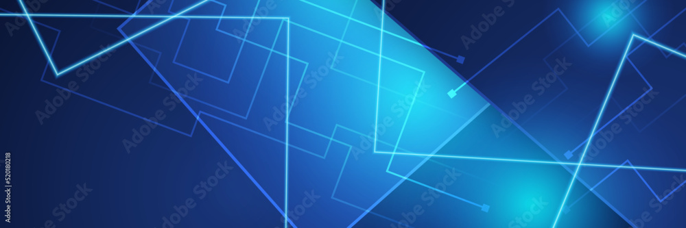 Website header or banner design with technology pattern. Geometric ...