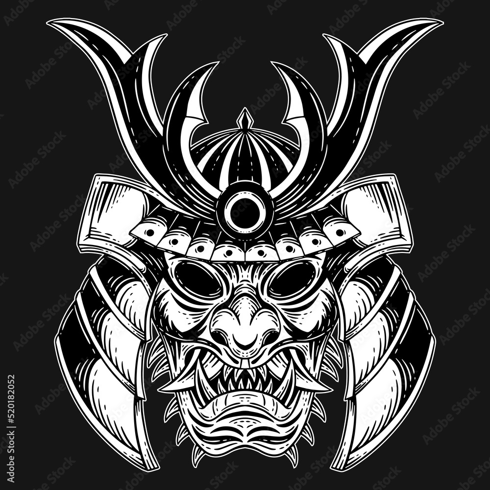 Japanese Samurai Skull Hand Tattoo