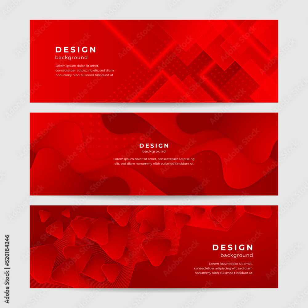 Abstract red banner background. Abstract banner design in shades of red ...