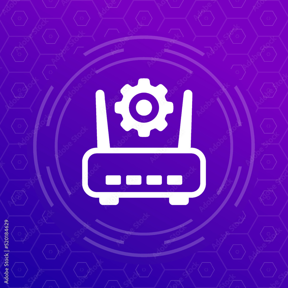 router, modem settings icon for apps and web Stock Vector | Adobe Stock