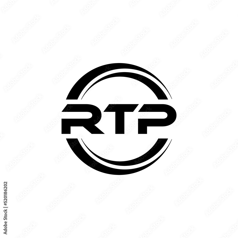 Vecteur Stock RTP letter logo design with white background in ...