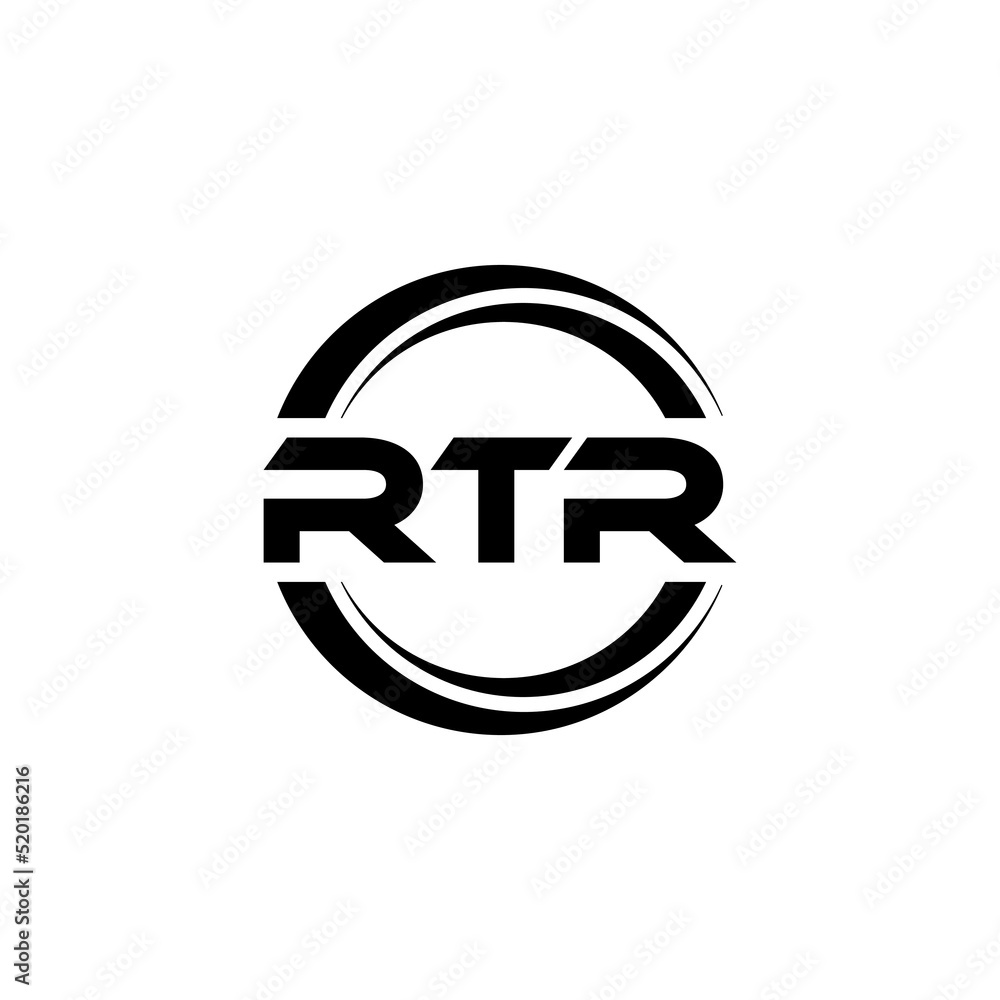 RTR letter logo design with white background in illustrator, vector ...