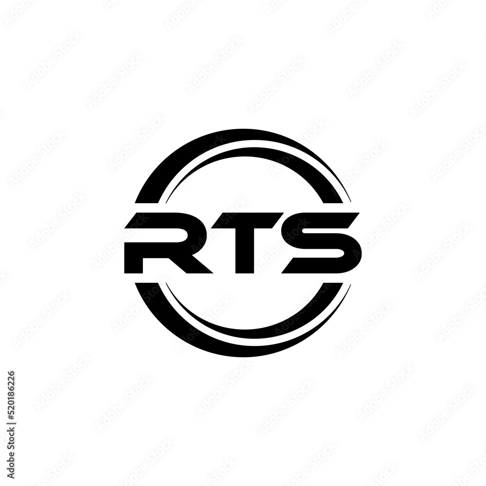 RTS letter logo design with white background in illustrator, vector ...