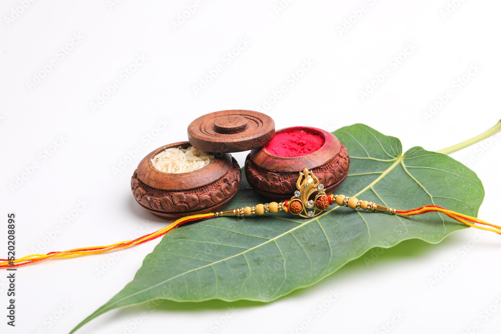 Indian festival: Raksha Bandhan. A traditional Indian wrist band with ...