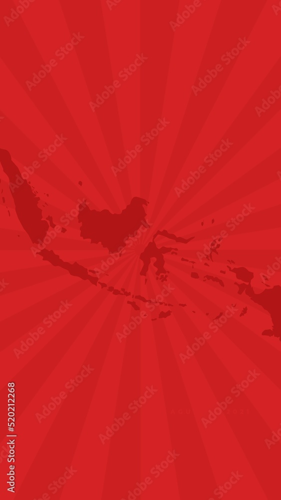 Red background with globe indonesia maps Stock Photo | Adobe Stock