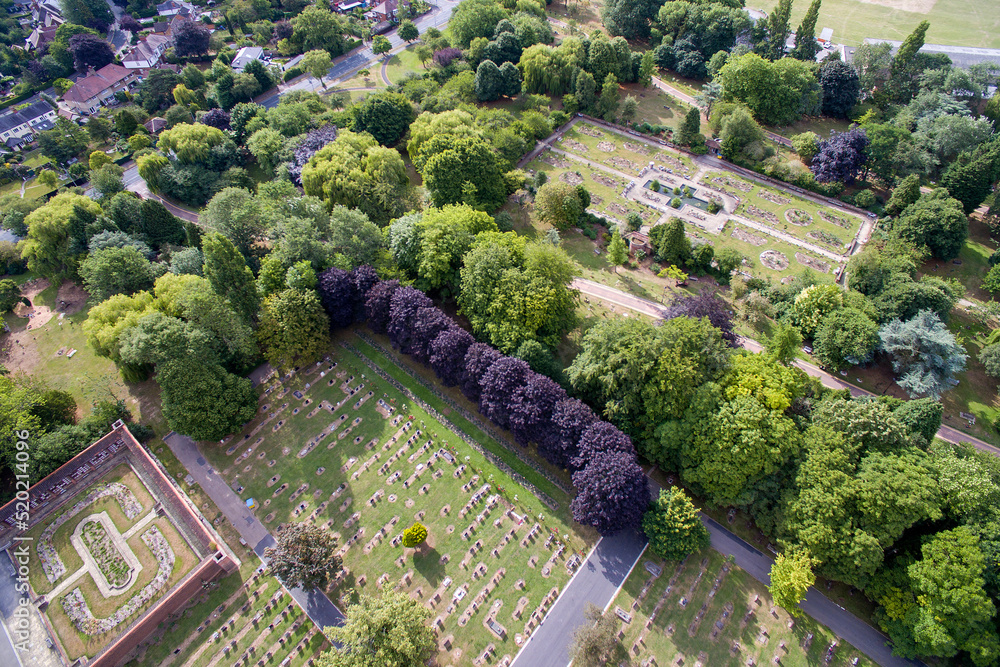 Aerial view of Hull Northern Cemetery, Crematorium & Chapel ...