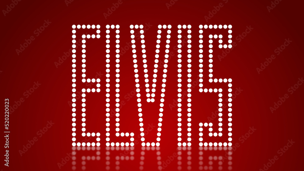 Poster ELVIS – Iconic Neon Lights on Red Background – Wall Art | UkPosters