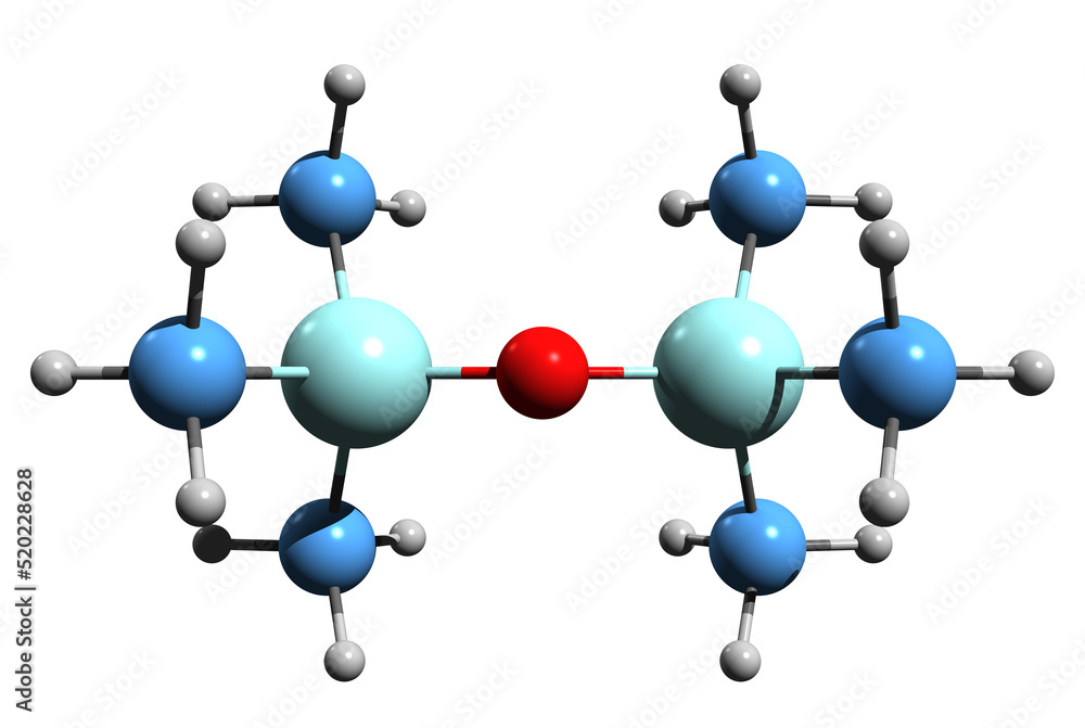 3D image of Dimethicone skeletal formula - molecular chemical structure ...