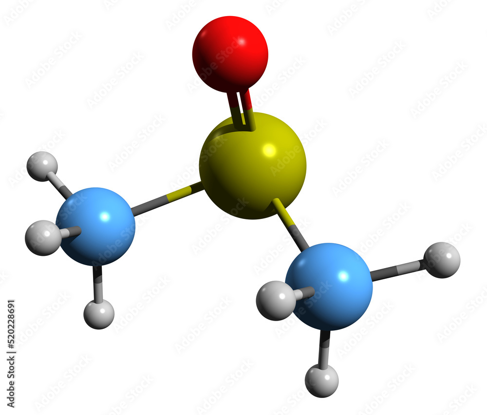 3D image of Dimethyl sulfoxide skeletal formula - molecular chemical ...