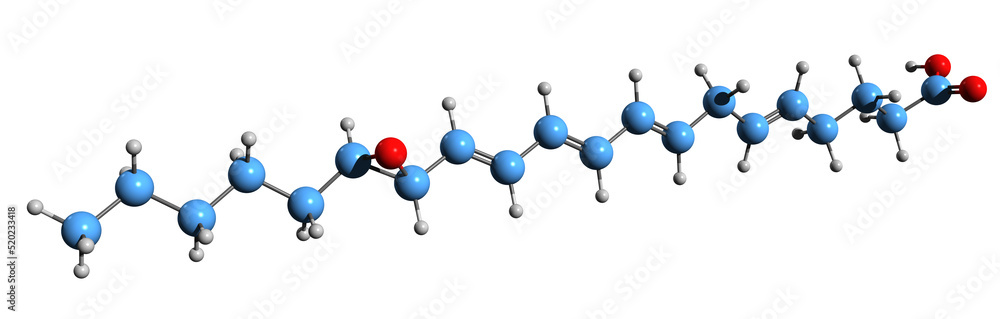 3D image of Eoxin A4 skeletal formula - molecular chemical structure of ...