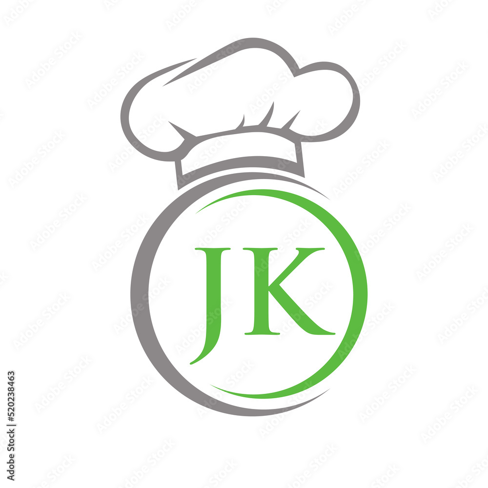 Initial Letter JK Restaurant Logo Template. Restaurant Logo Concept ...